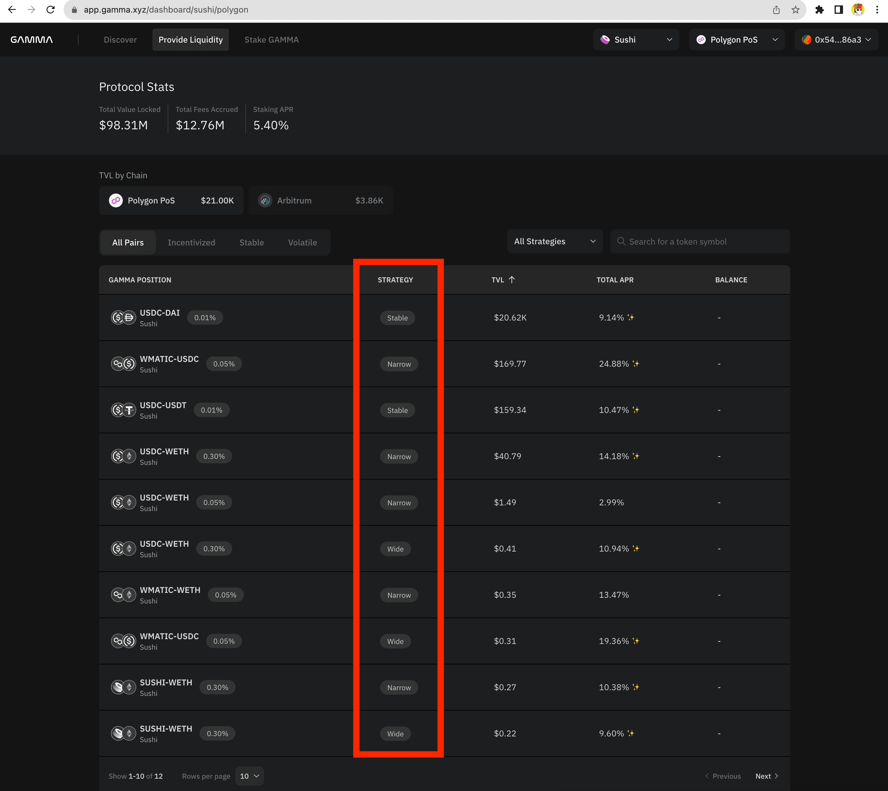 Maximizing Profits with Gamma Strategies on Sushi v3 Concentrated ... Maximizing Profits with Gamma Strategies on Sushi v3 Concentrated ...